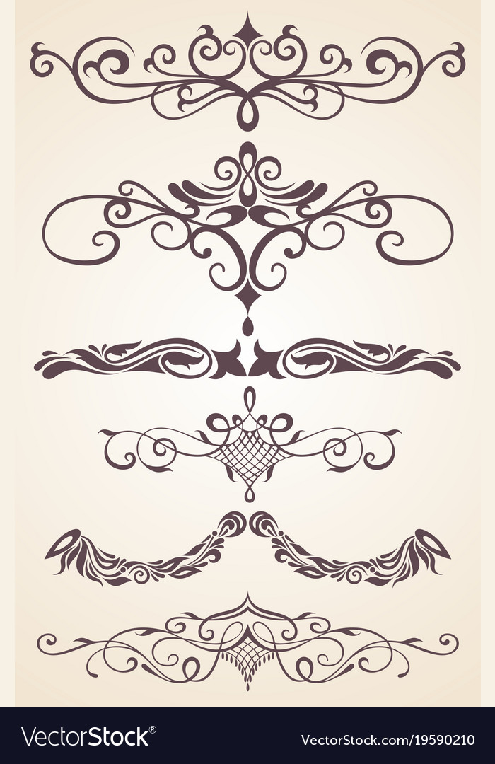 Floral elements Royalty Free Vector Image - VectorStock