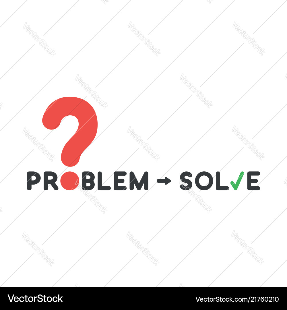 Icon concept of problem word with keyhole Vector Image