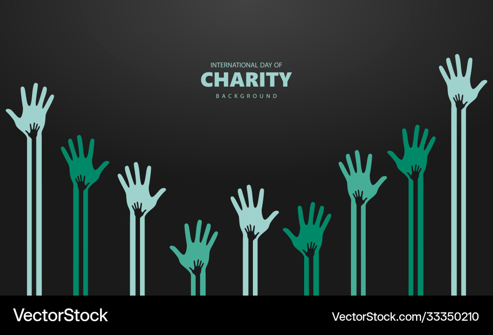 International day charity background Royalty Free Vector