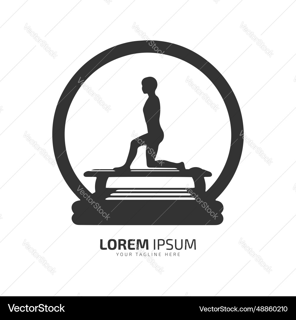 Minimal and abstract logo of exercise machine Vector Image