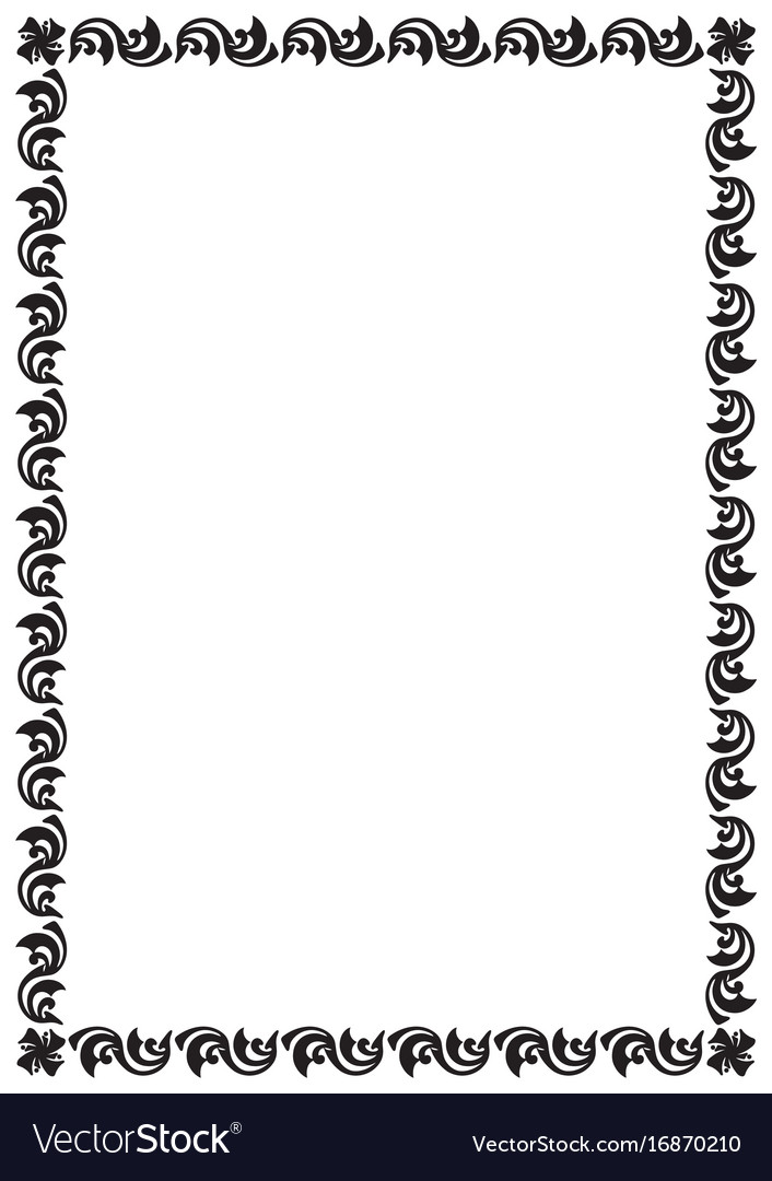 Page Border A4 Design For Project Royalty Free Vector Image