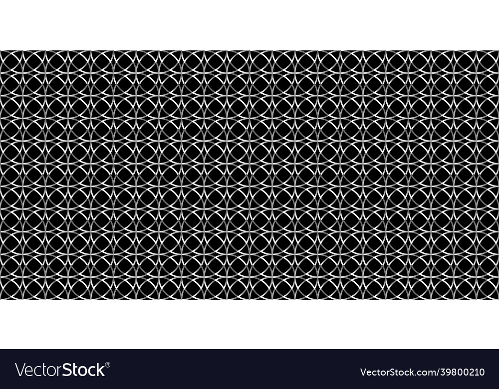 Seamless Abstract Monochrome Geometric Circles Vector Image