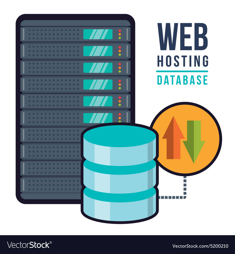 Web hosting design Royalty Free Vector Image - VectorStock