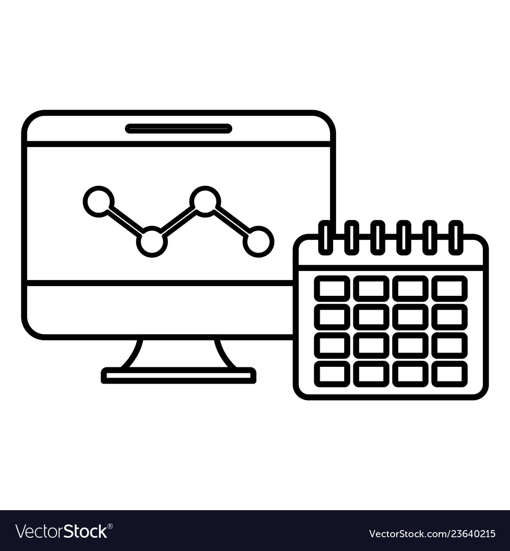 Computer device design Royalty Free Vector Image