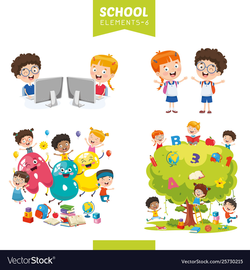 Education elements Royalty Free Vector Image - VectorStock