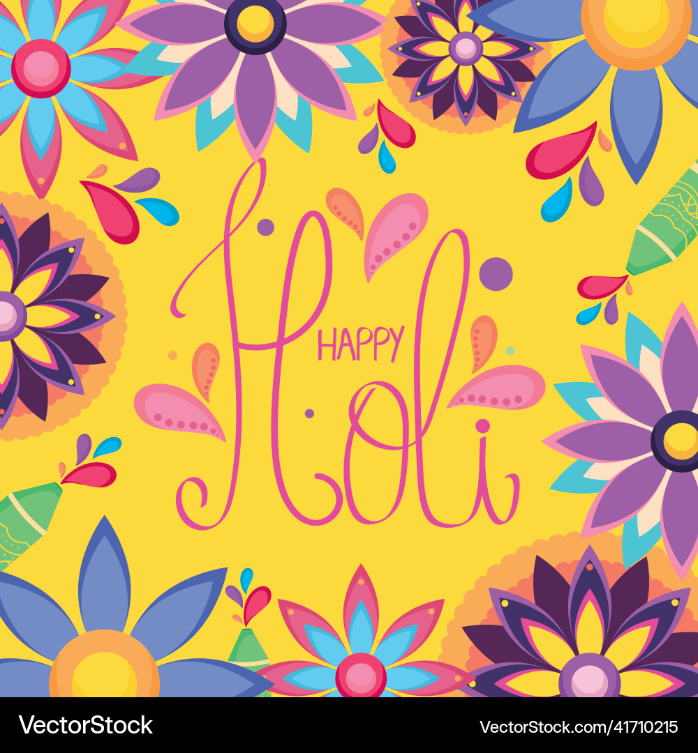 Holi festival Royalty Free Vector Image - VectorStock