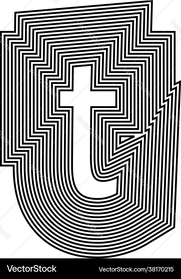 Letter t line logo icon design Royalty Free Vector Image