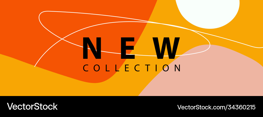 New collection advertising banner horizontal web Vector Image