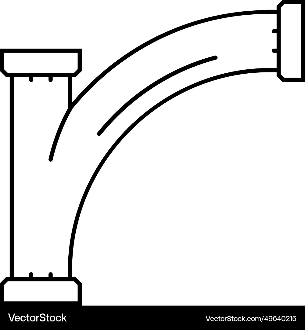 Oil pipeline line icon Royalty Free Vector Image