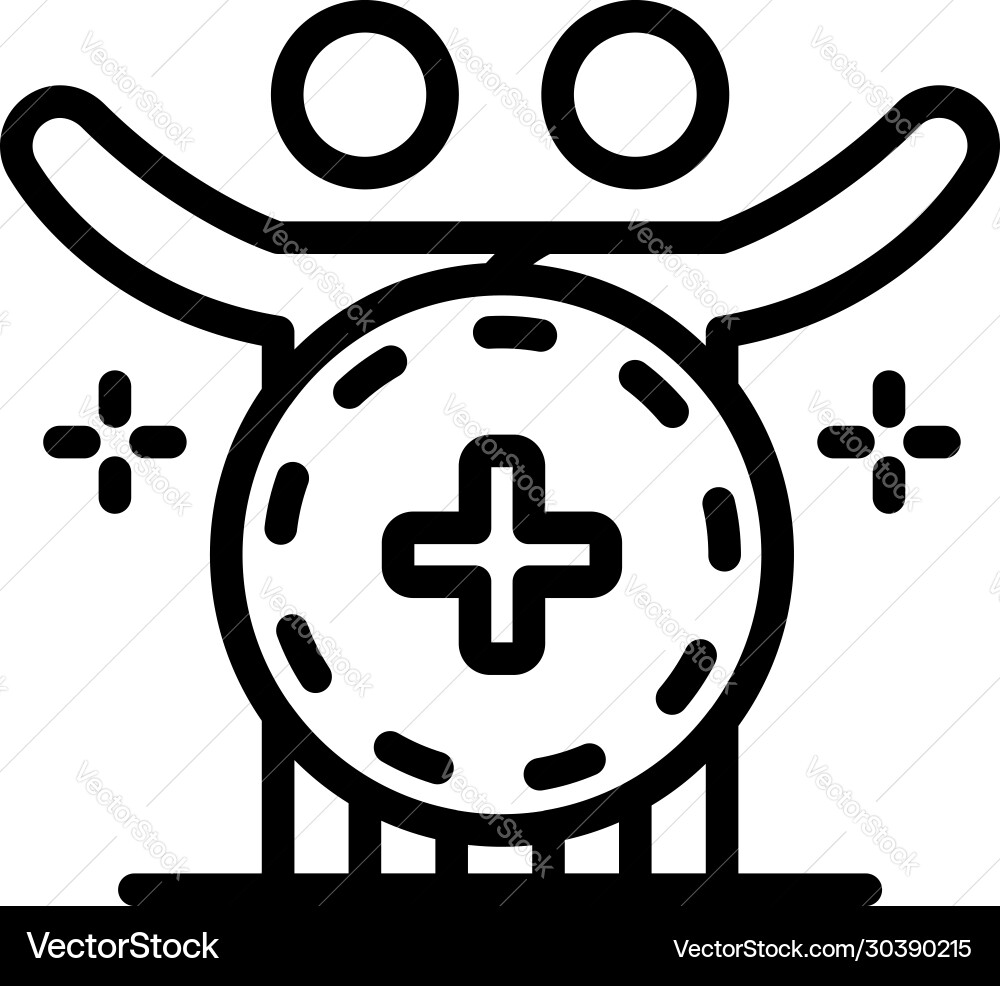 Support social service icon outline style Vector Image