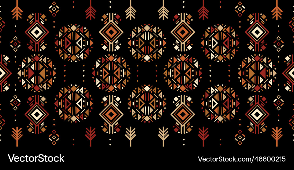 Tribal ethnic seamless striped pattern in aztec Vector Image