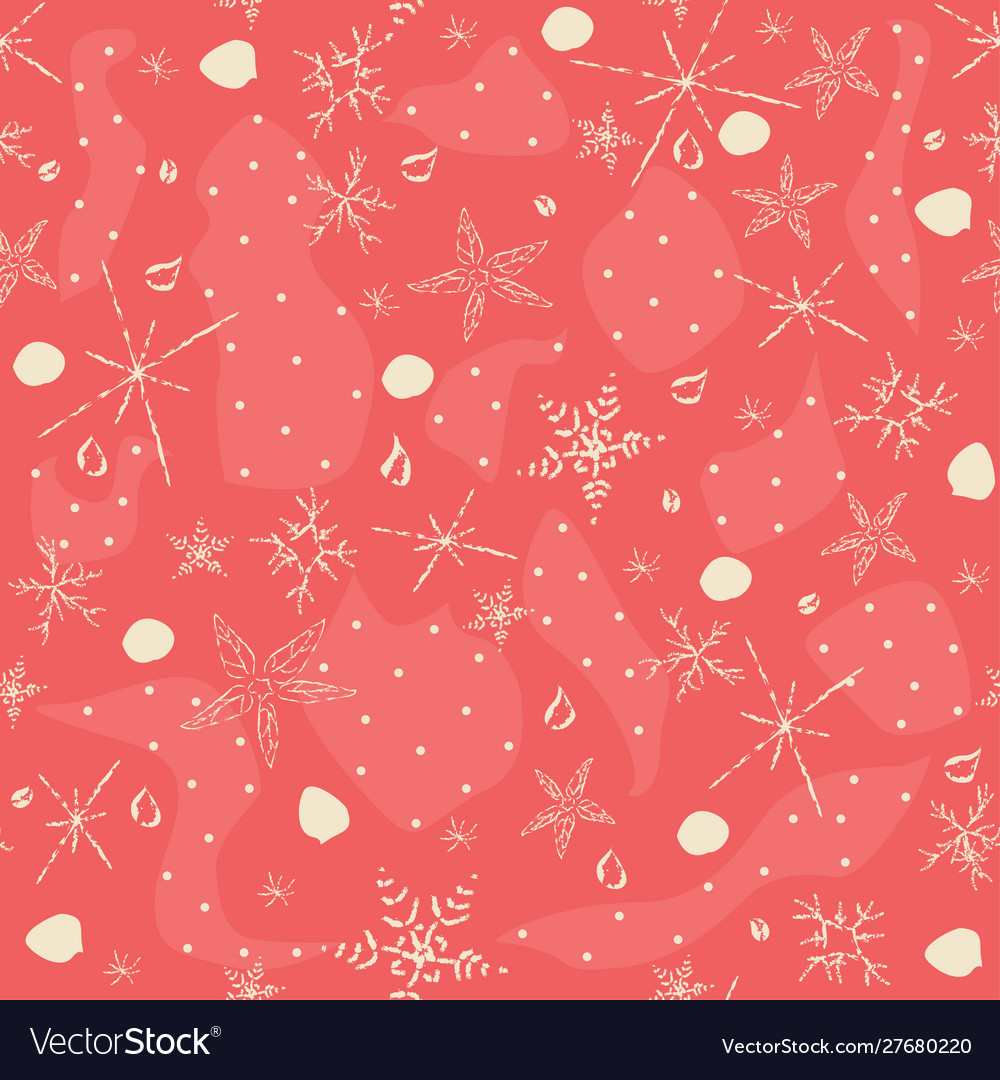 Cute hand drawn winter pattern seamless pattern Vector Image