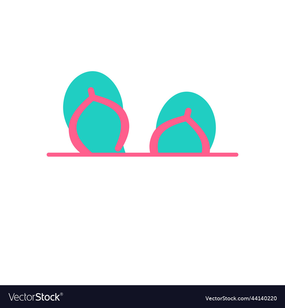 Flip flops set design isolate on white background Vector Image