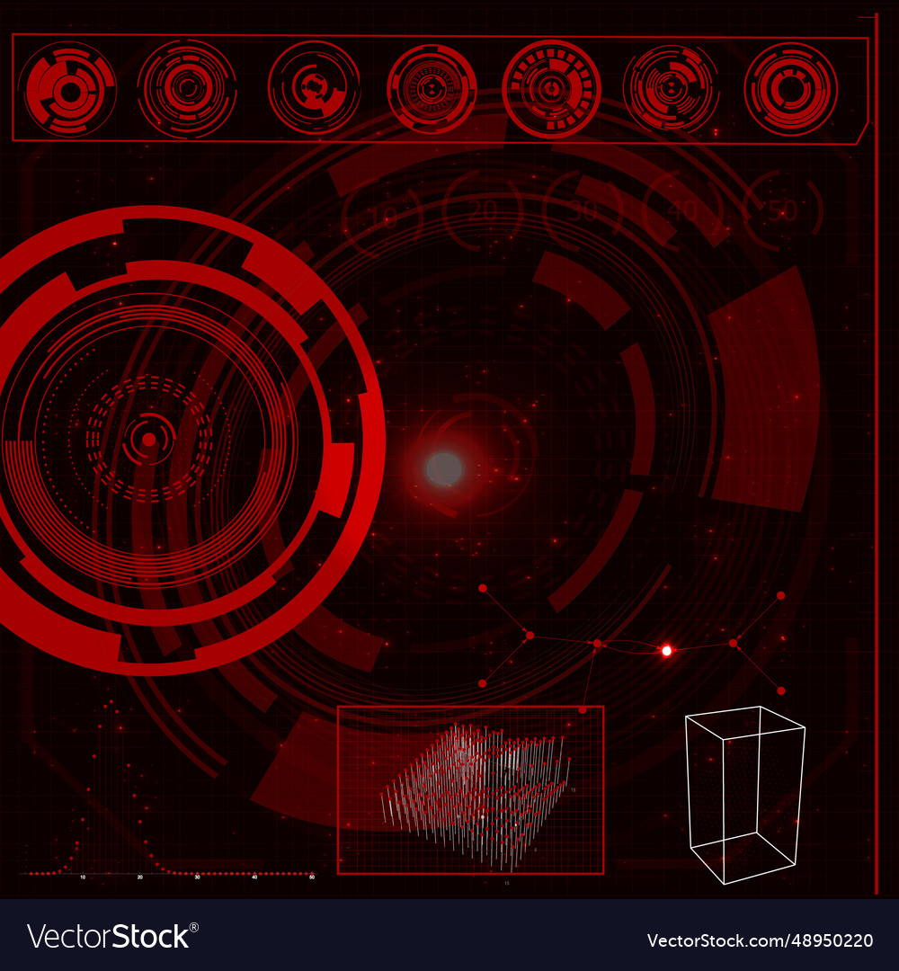 Futuristic radar interface Royalty Free Vector Image