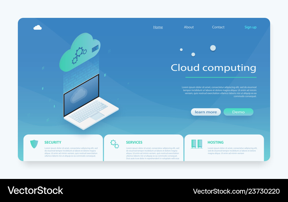 Isometric Modern Cloud Technology Royalty Free Vector Image
