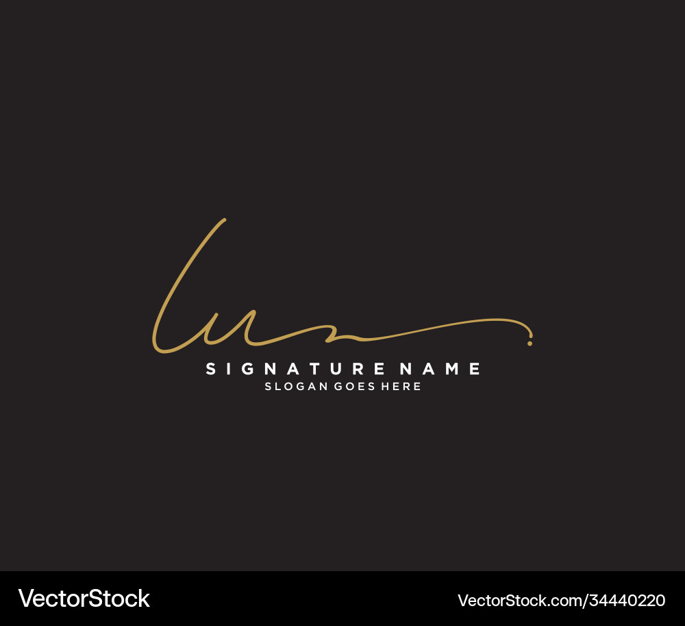 Brief iu Unterschrift Logo Vorlage Lizenzfreies Vektorbild