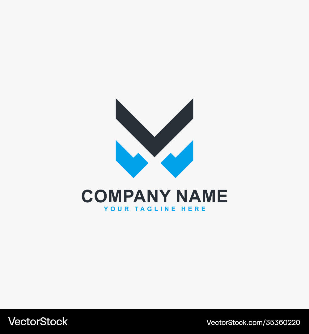 Letter m and cross logo design Royalty Free Vector Image