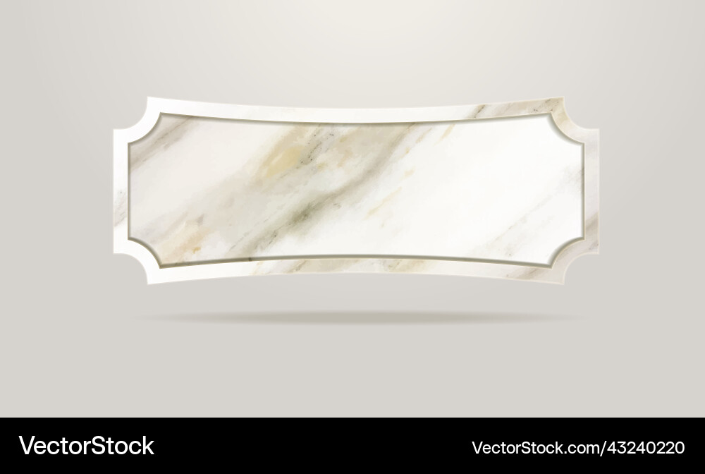 Marble signboard advertising vintage graphics Vector Image