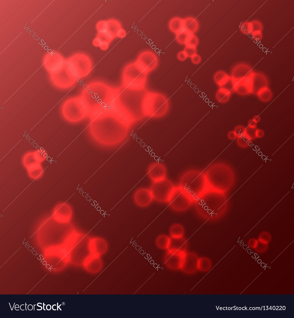 Red blobs molecules Royalty Free Vector Image - VectorStock