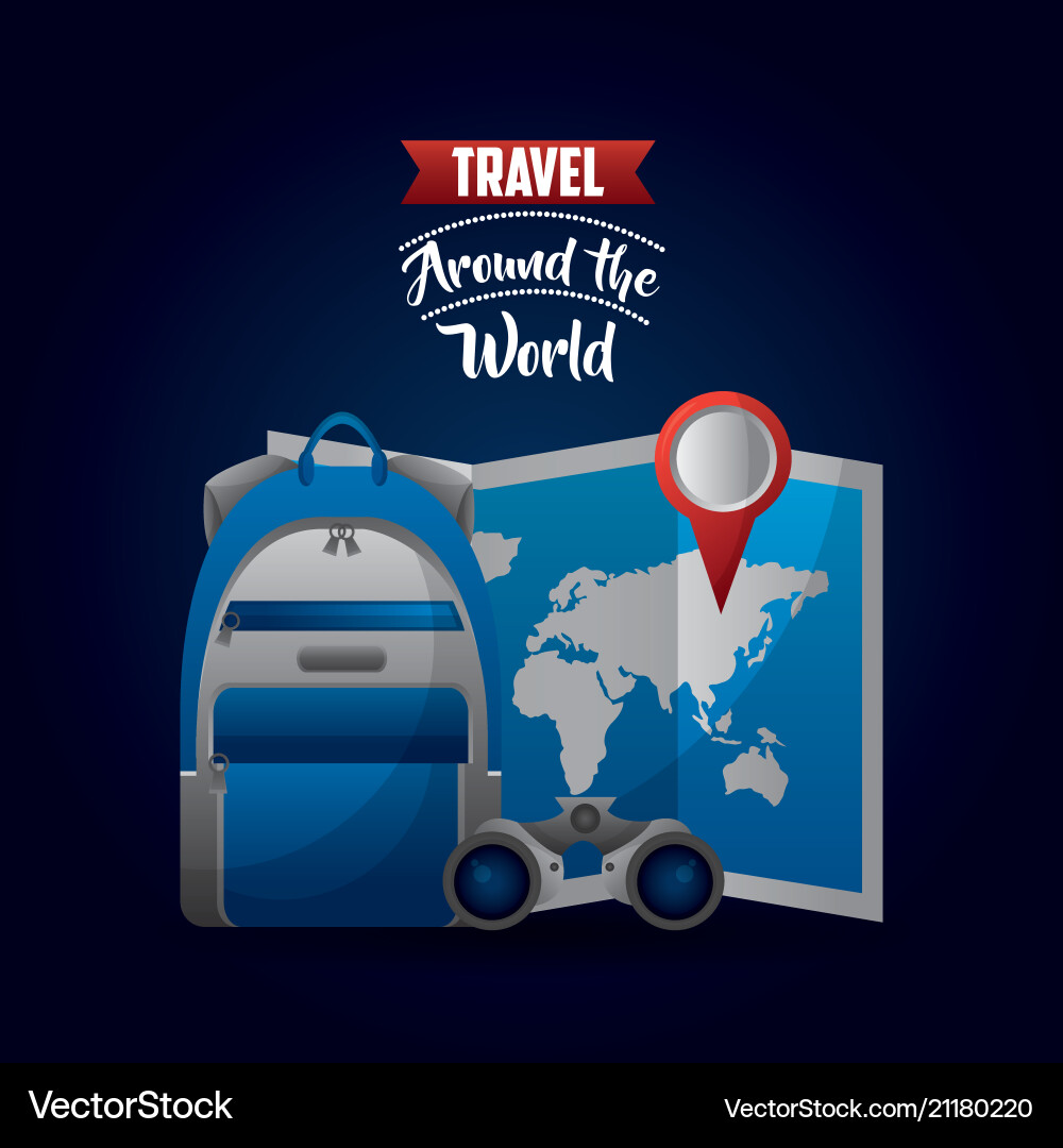 Travel around the word Royalty Free Vector Image