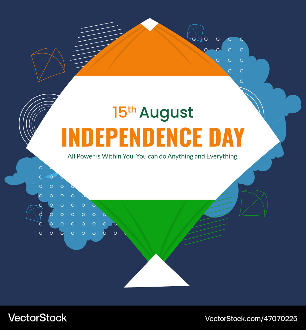Celebrating 15 august independence day banner Vector Image