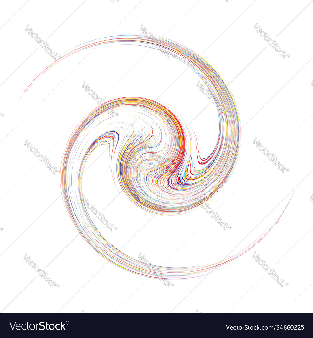 Curve rotated volute helix shape colorful spiral Vector Image Curve rotated volute helix shape colorful spiral Vector Image