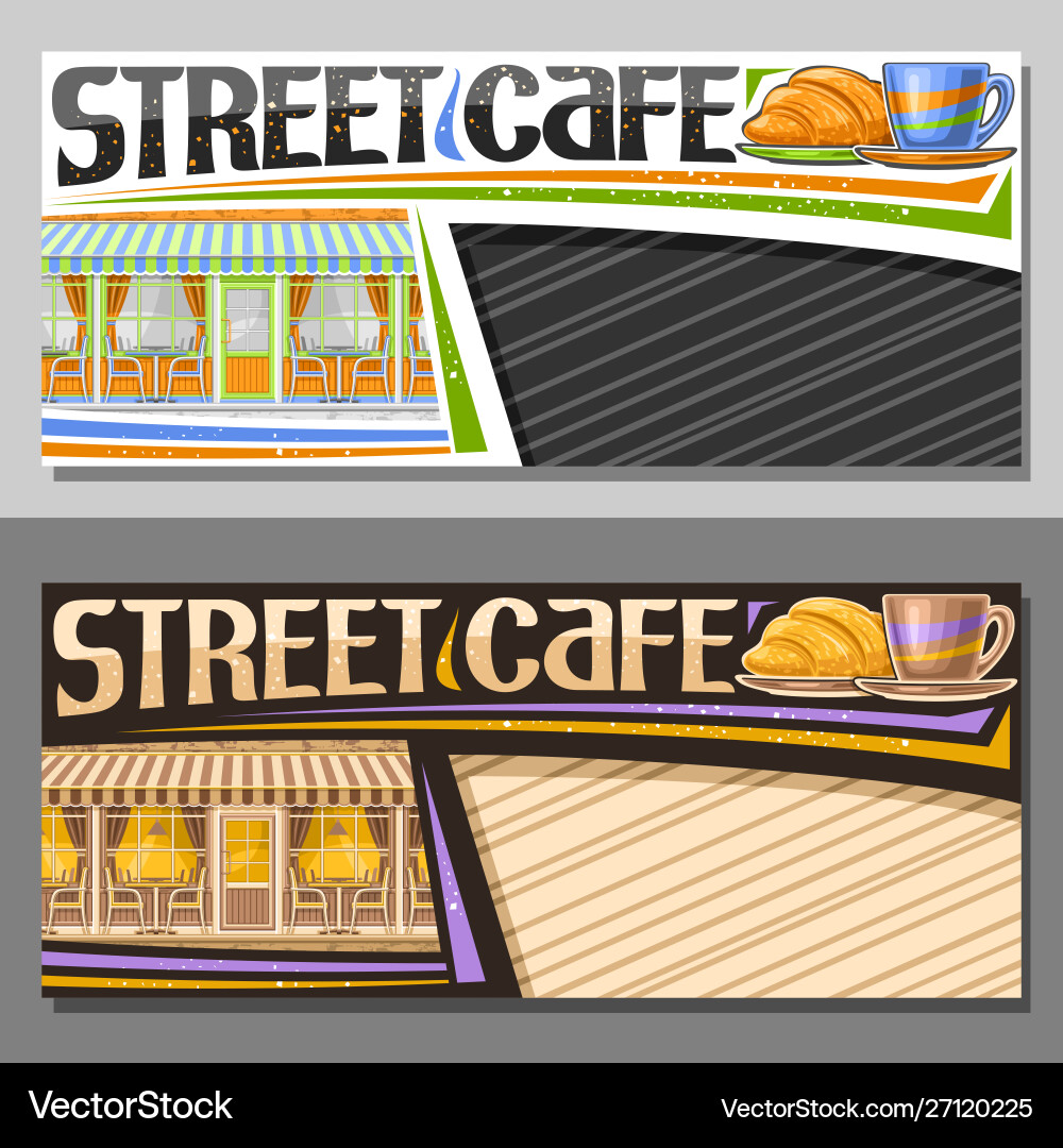 Layouts for street cafe Royalty Free Vector Image