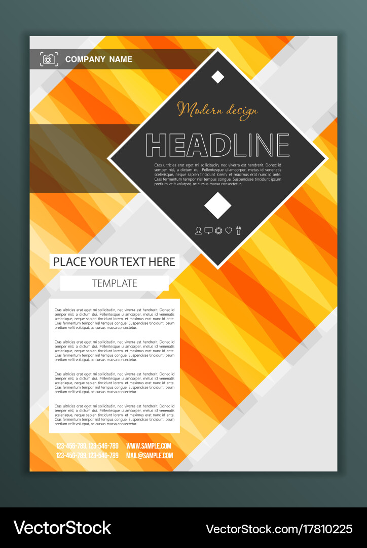 Modern abstract brochure report or flyer design Vector Image