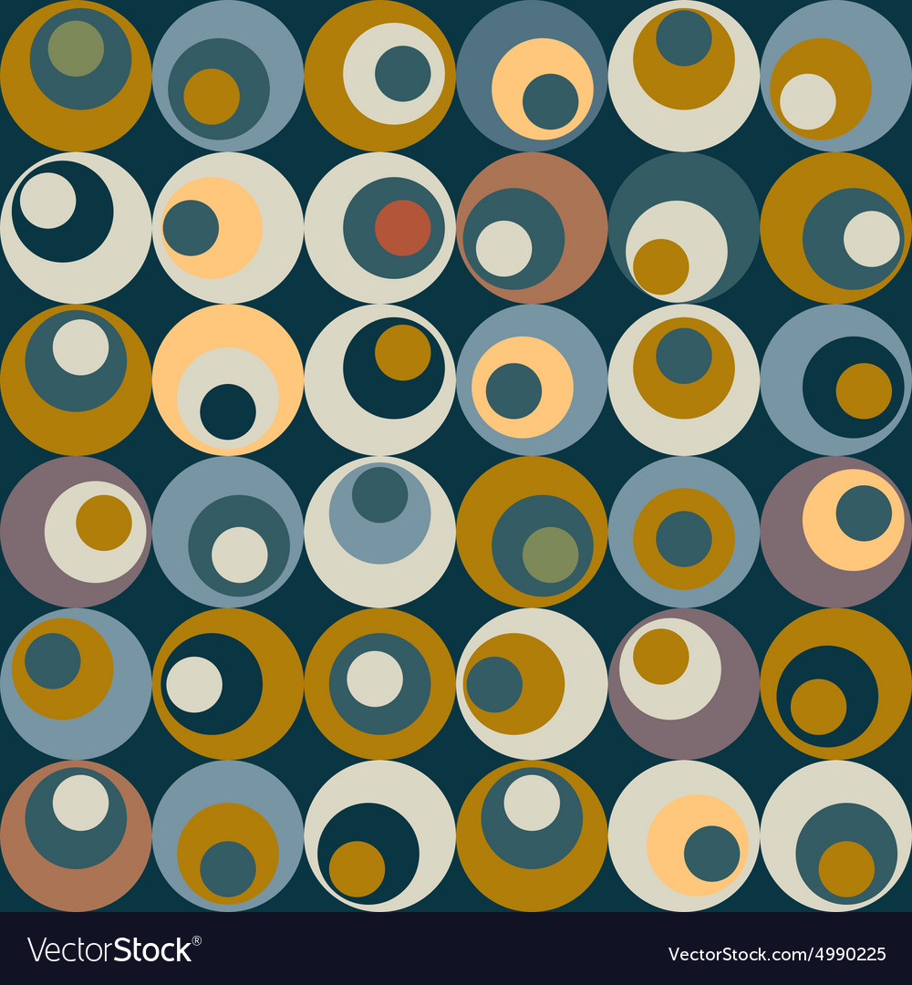 Retro circle seamless pattern Royalty Free Vector Image