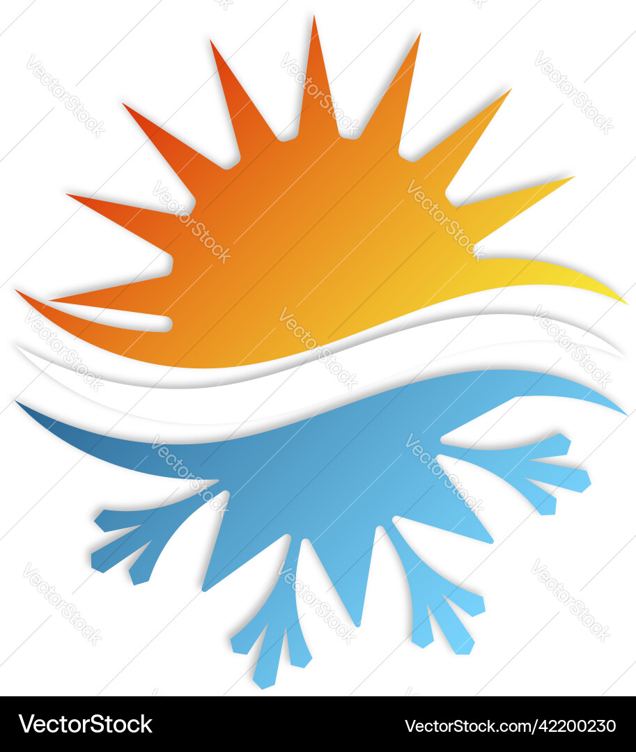 Air conditioning and home heating symbol Vector Image