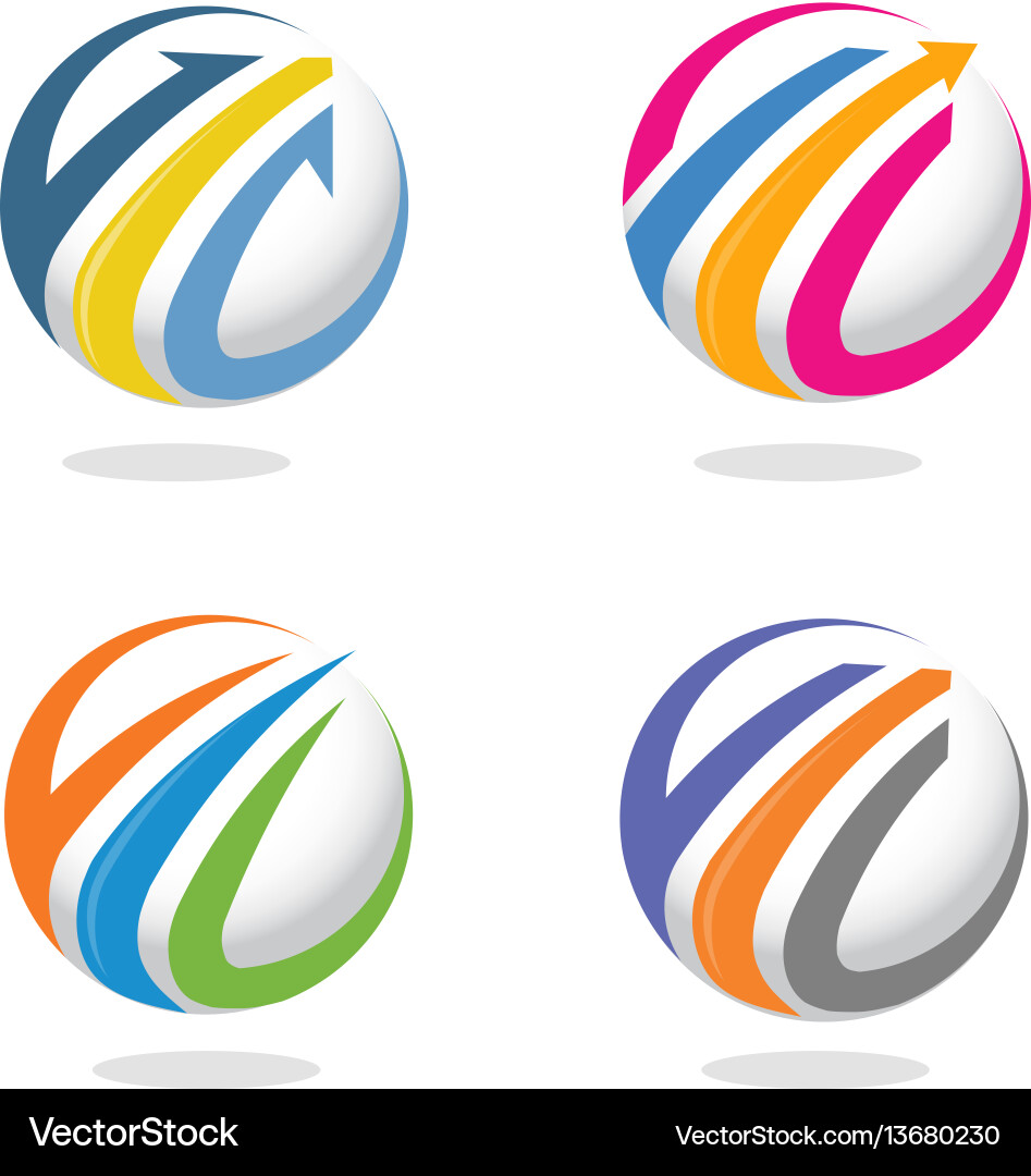 Arrow finance circle icon Royalty Free Vector Image