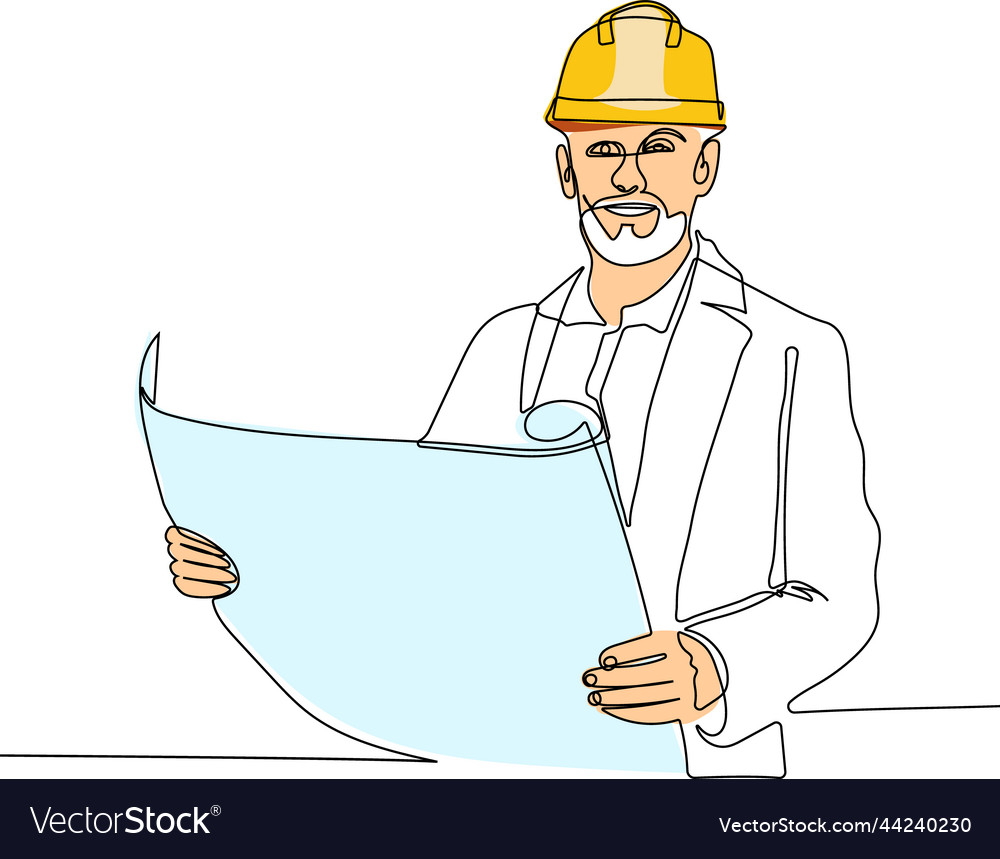 Construction manager and engineer working Vector Image