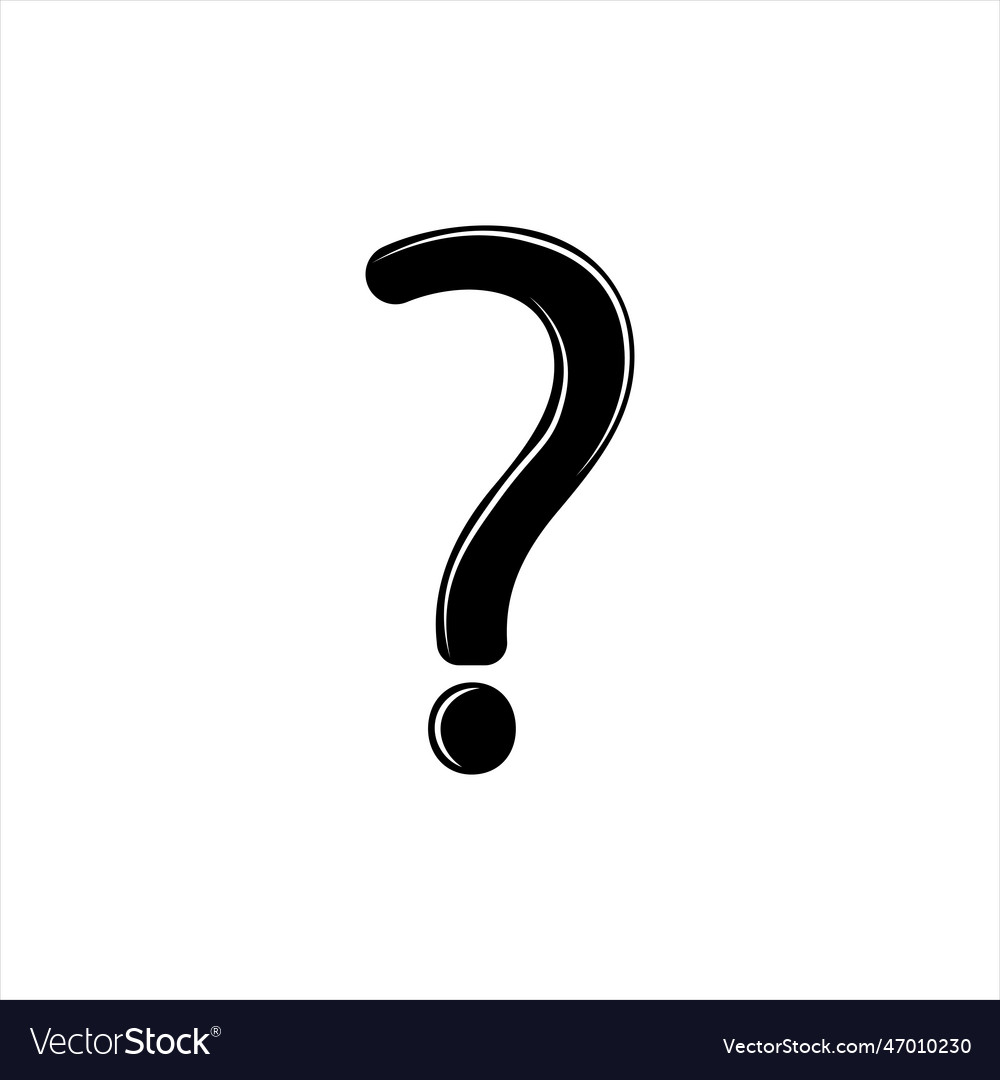 Doodle question mark Royalty Free Vector Image