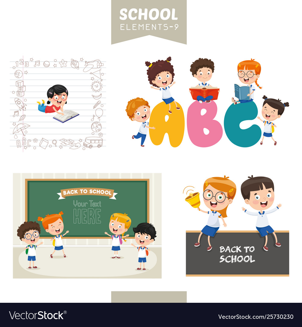 Education elements Royalty Free Vector Image - VectorStock