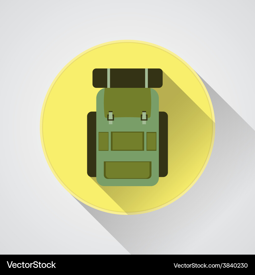 Flat modern set of three hiking backpacks Vector Image