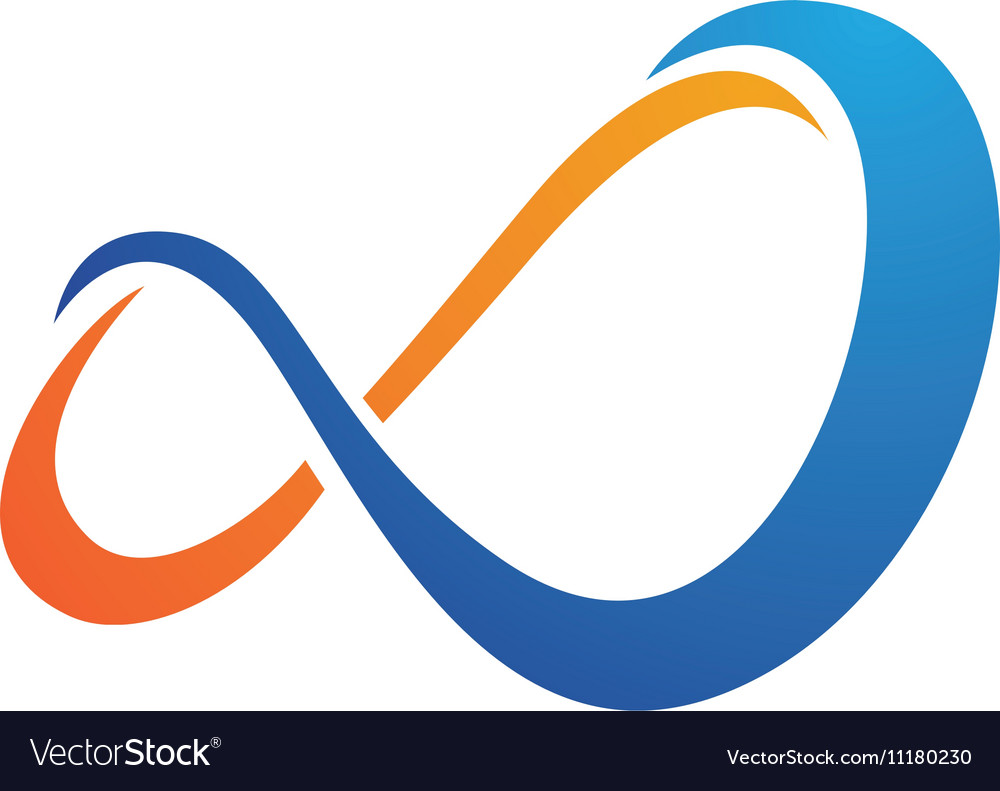 Infinity logo template Royalty Free Vector Image