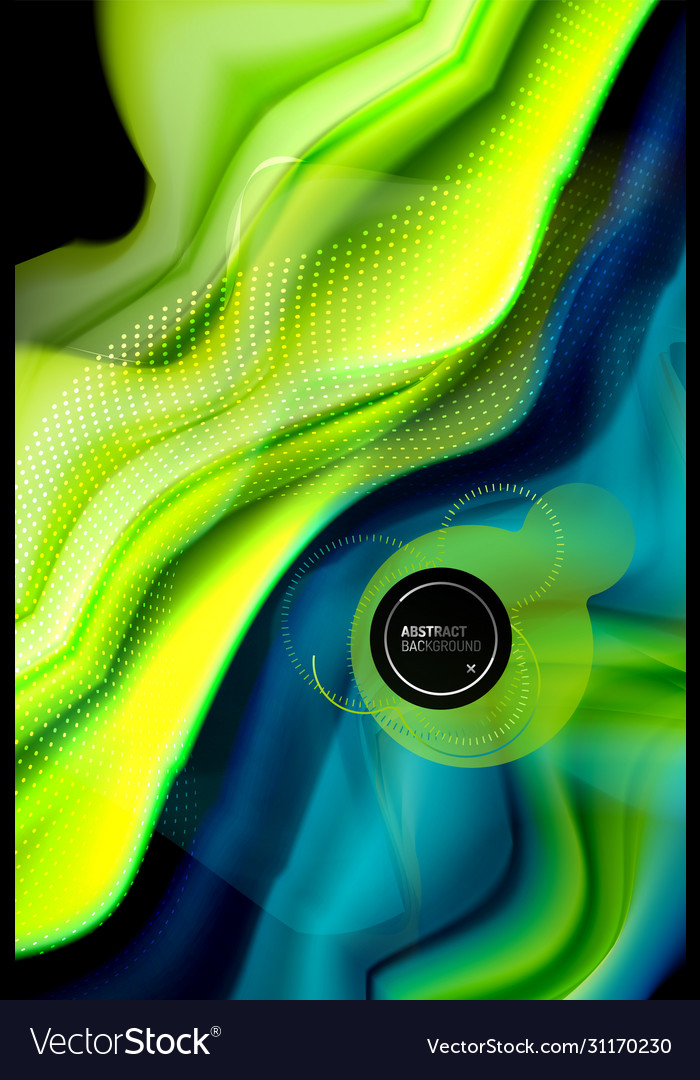 Liquid gradients abstract background color wave Vector Image