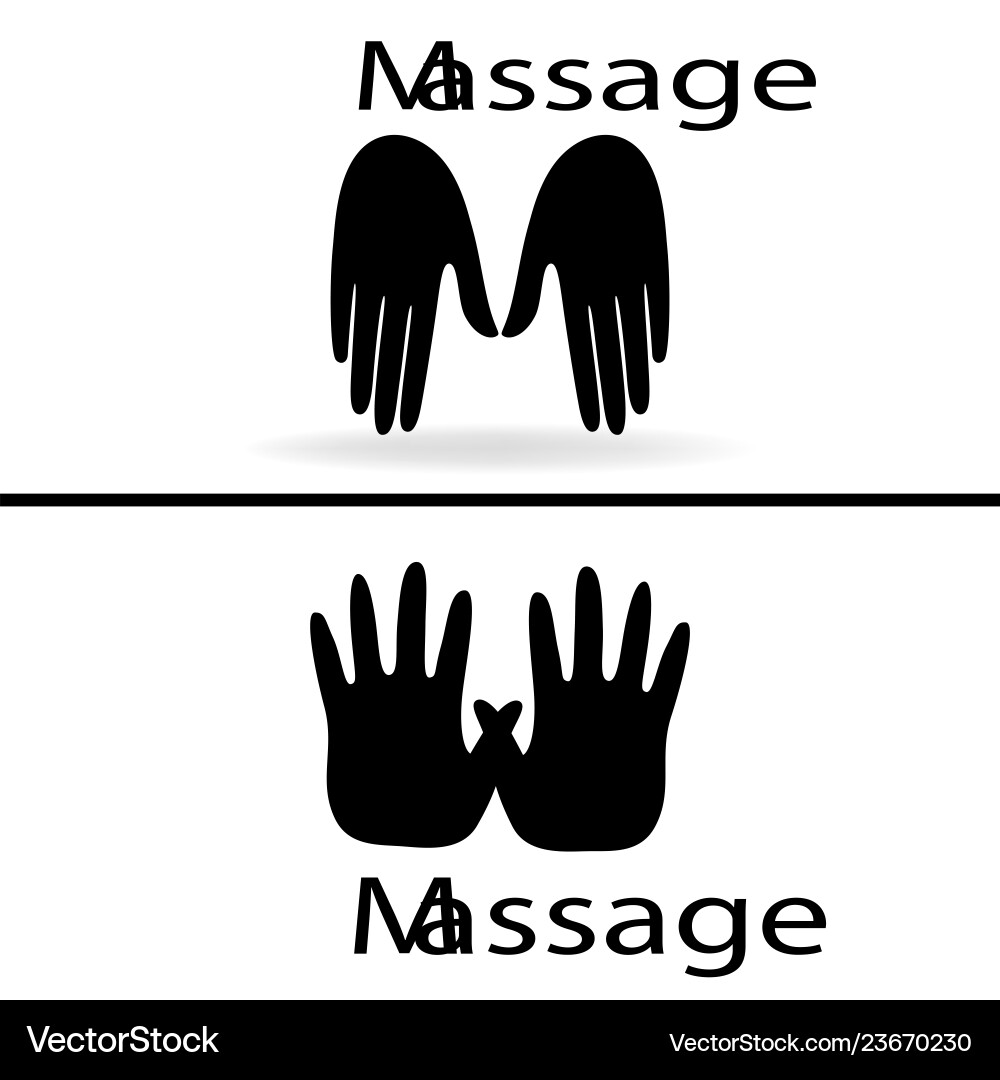 Logo clinic dealing with health back Royalty Free Vector