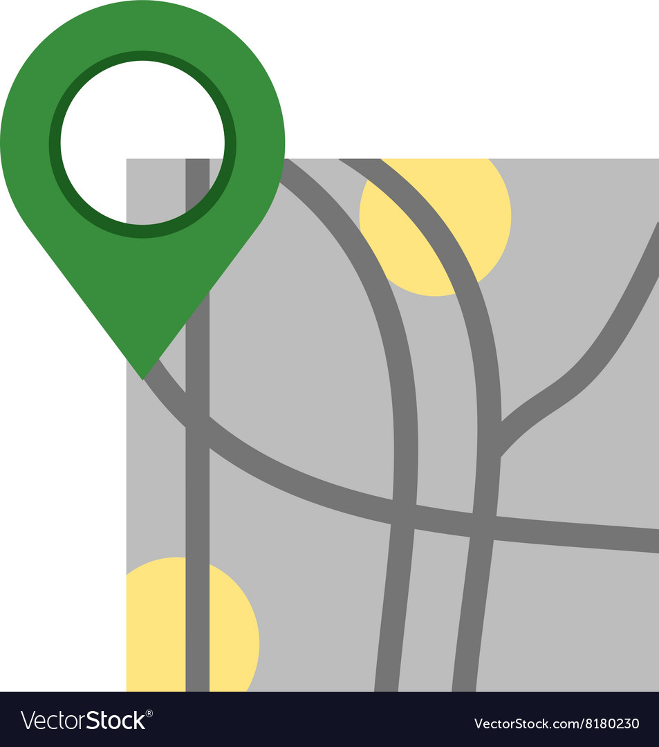 Marked on map Royalty Free Vector Image - VectorStock