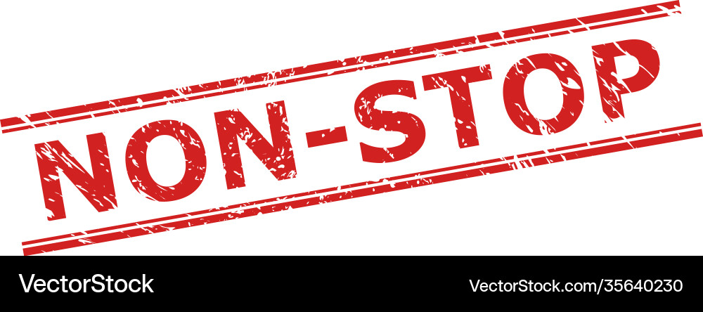Non-stop seal with grunged surface and double Vector Image