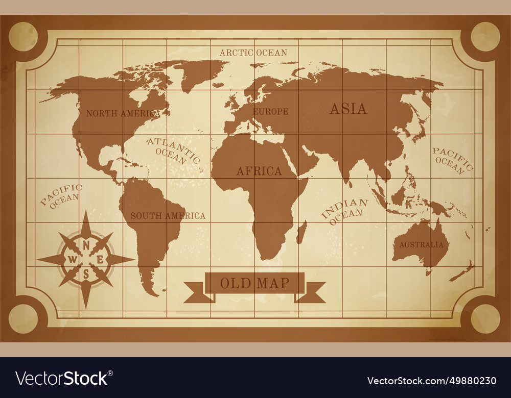 Old map Royalty Free Vector Image - VectorStock