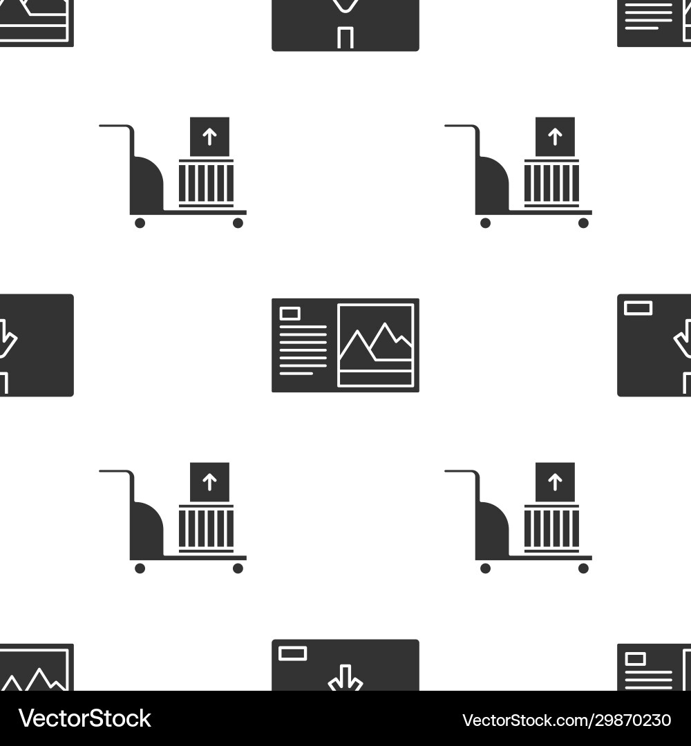 Set cardboard box with traffic symbol postcard Vector Image