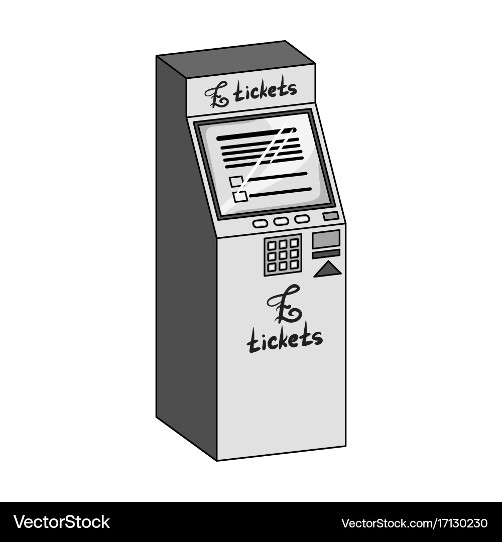 Terminal for ticket sales terminals single icon Vector Image