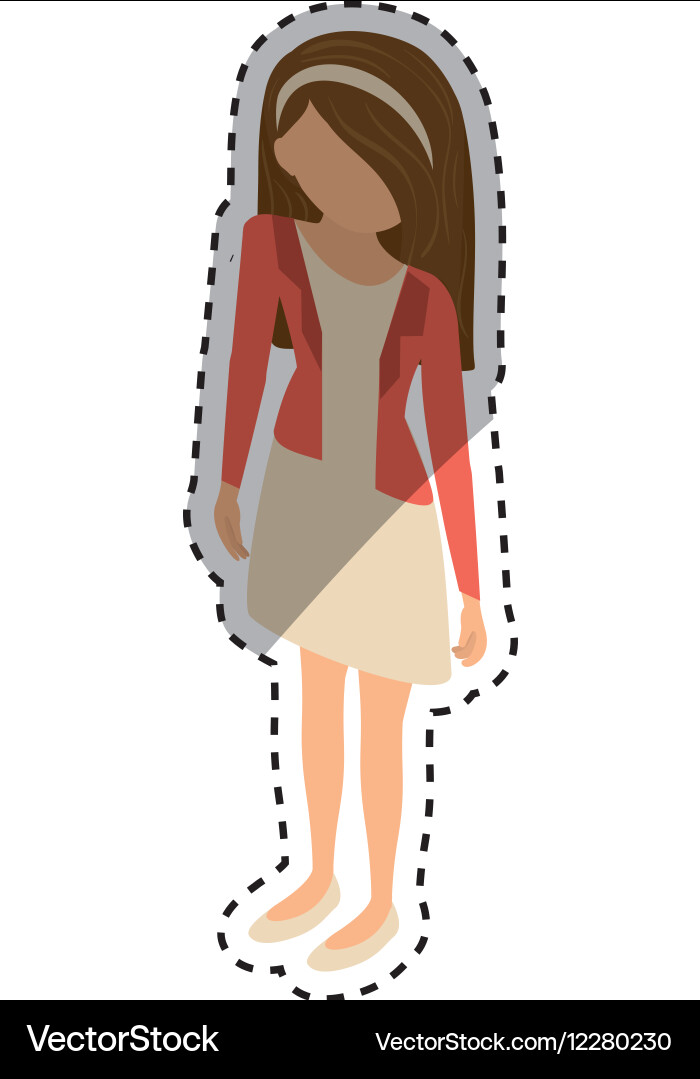 Young woman body complete Royalty Free Vector Image