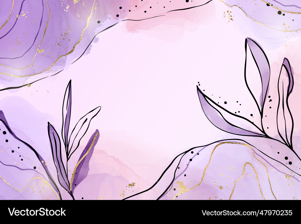 Abstract dusty violet liquid watercolor Royalty Free Vector