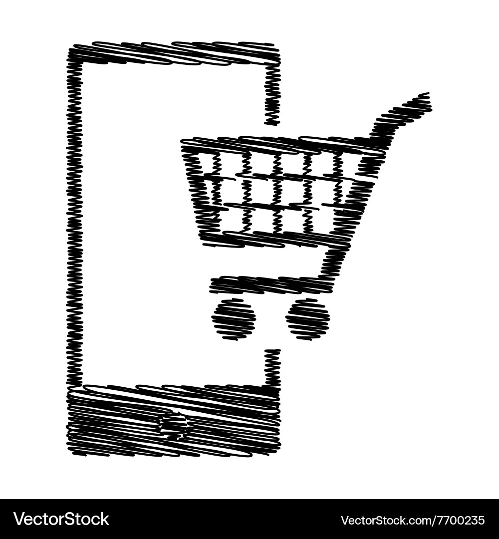 Black icon with scribble effect Royalty Free Vector Image