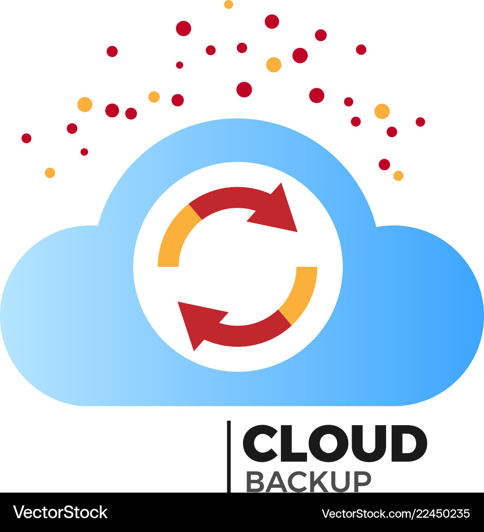 Cloud backup Royalty Free Vector Image - VectorStock