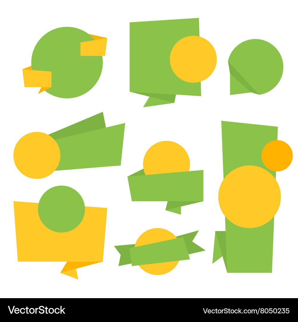 Collection of abstract label sticker tags Vector Image