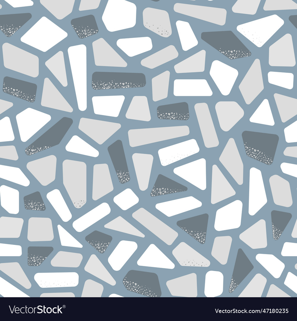 Gray abstract mosaic seamless pattern Royalty Free Vector