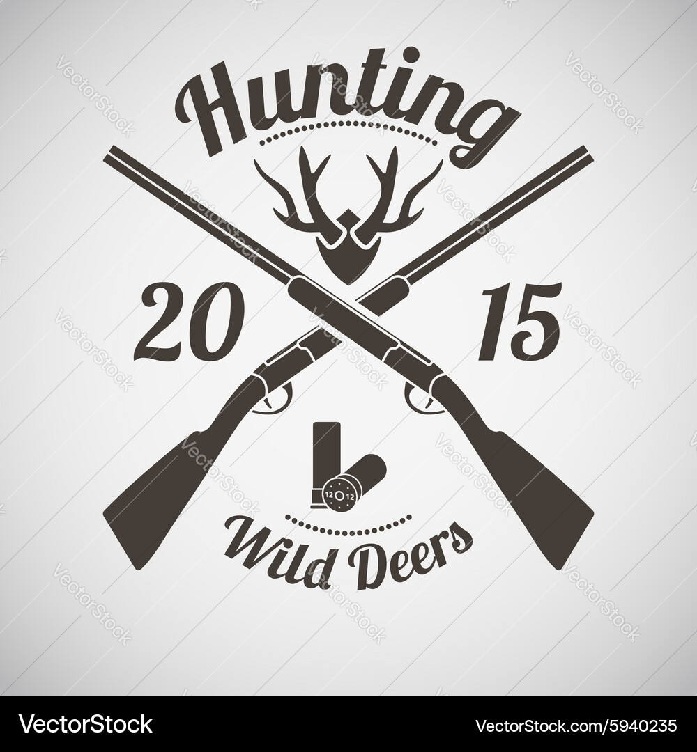 Hunting Emblem Royalty Free Vector Image - VectorStock